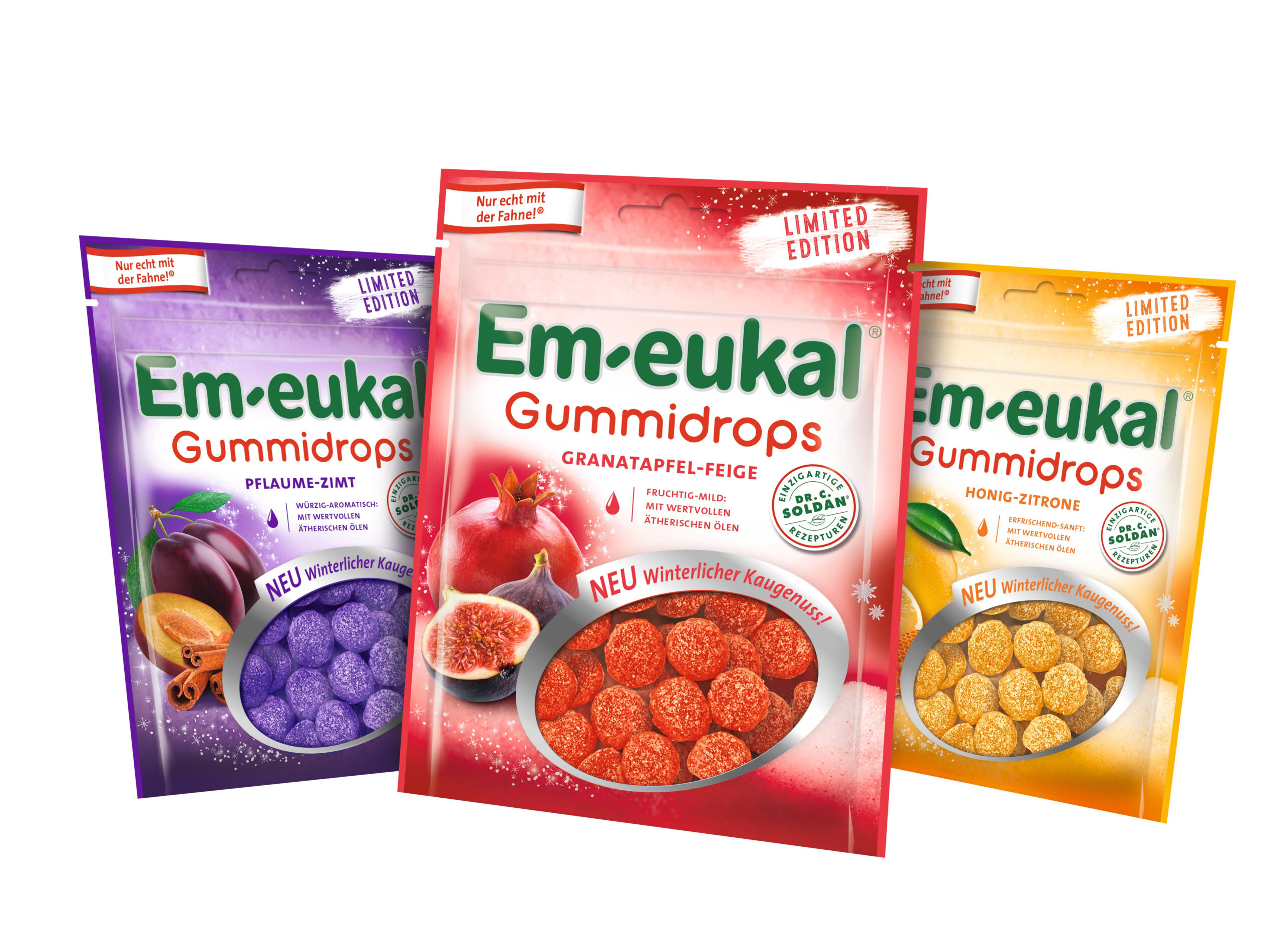 Die Em-eukal® Gummidrops Winteredition bietet verführerischen Kaugenuss ...